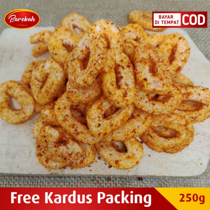 Jual Kerupuk Ring Pedas 250gr Krupuk Setan Pedes Aneka Camilan Cemilan ...