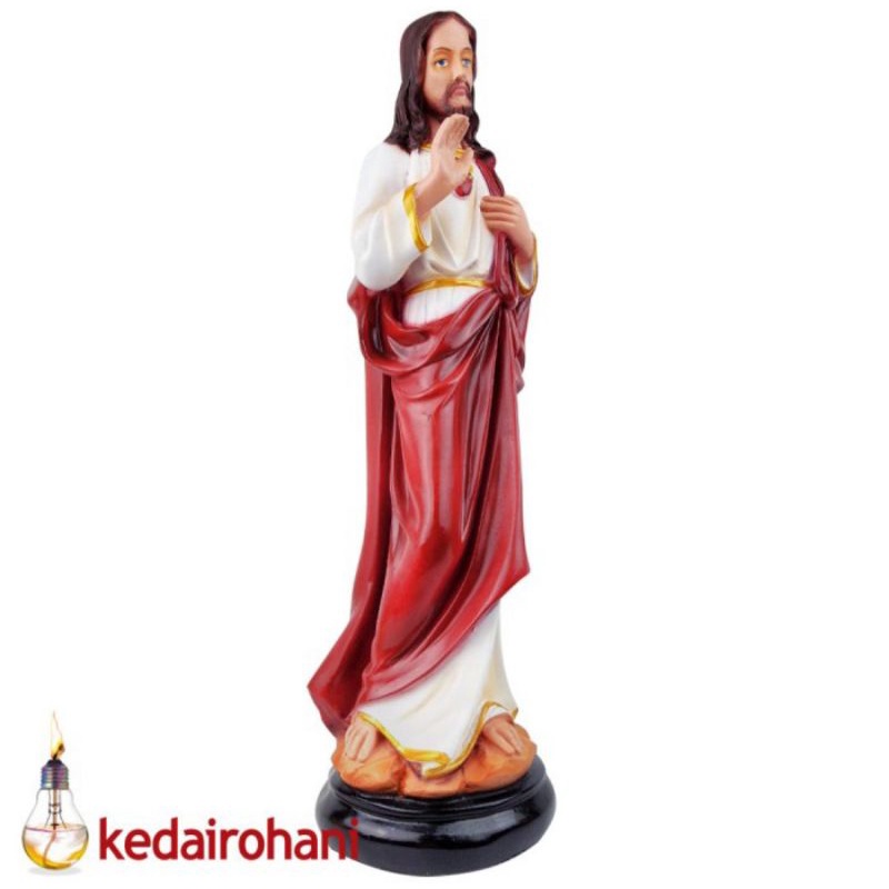Jual Patung Yesus Hati Kudus 40 cm Memberkati Hiasan Hadiah Souvenir Rohani Doa Devosi Arca ...