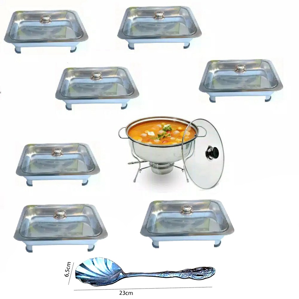 Jual Prasmanan Set 7 in 1 Tutup kaca Stainless steel Sangat Tebal ...