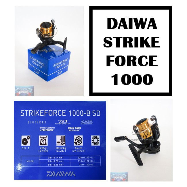 Jual REEL SPINNING DAIWA STRIKE FORCE 1000,2000,4000 [SPESIFIKASI CEK FOTO] | Shopee Indonesia