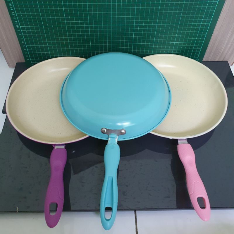 Jual Frypan Marble Color Colour Warna Fry Pan 24 26 cm | Shopee Indonesia