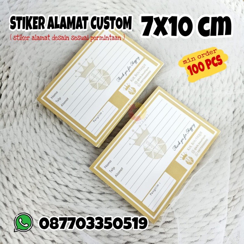 Jual STIKER ALAMAT CUSTOM 7x10 cm | Shopee Indonesia