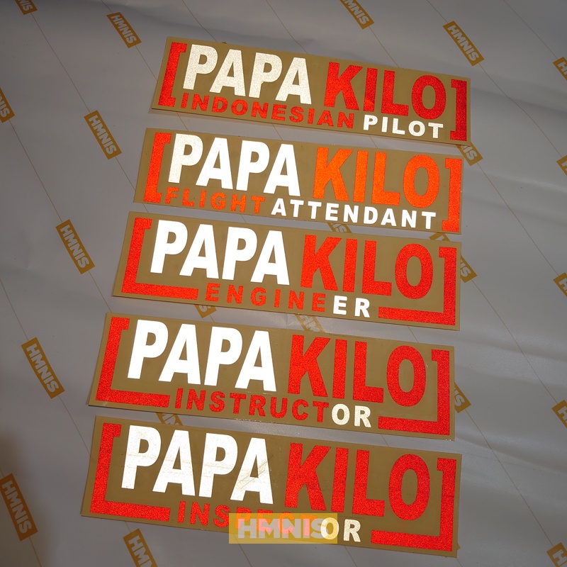 Jual Sticker Papa Kilo Indonesian Pilot, Flight Attendant, Engineer ...