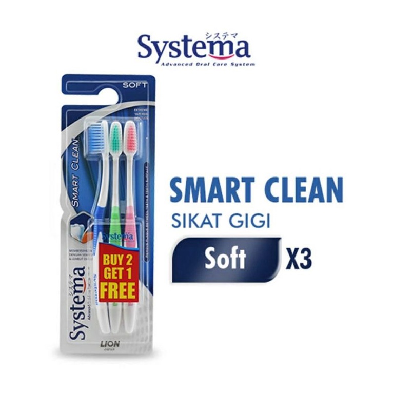 Jual SYSTEMA SIKAT GIGI SMART CLEAN 3S [ Soft ] | Shopee Indonesia