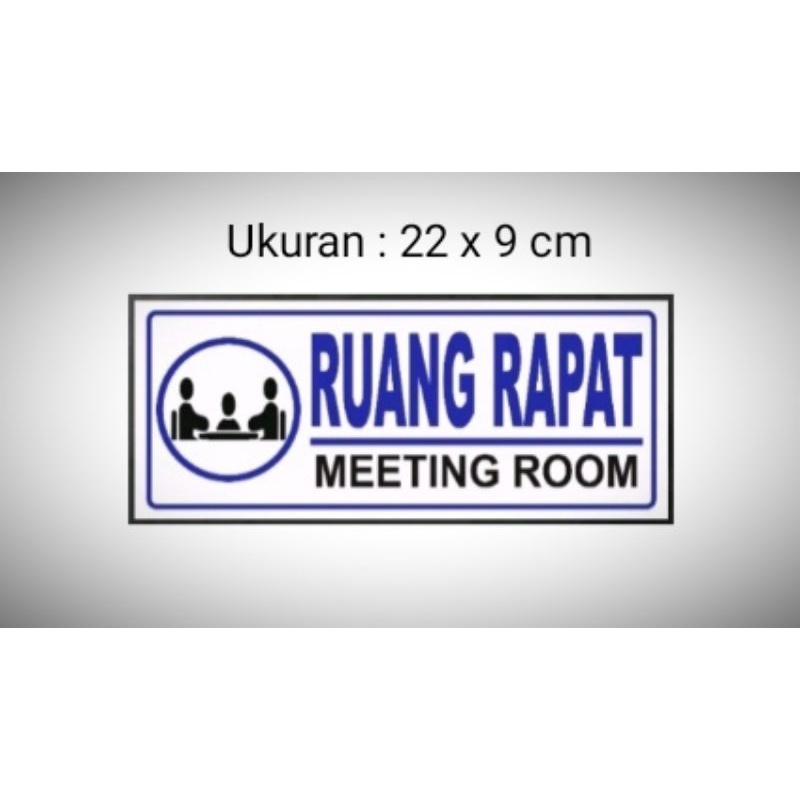 Jual Sign "Ruang Rapat" Sign label Acrylic, Sign Board Akrilik | Shopee ...