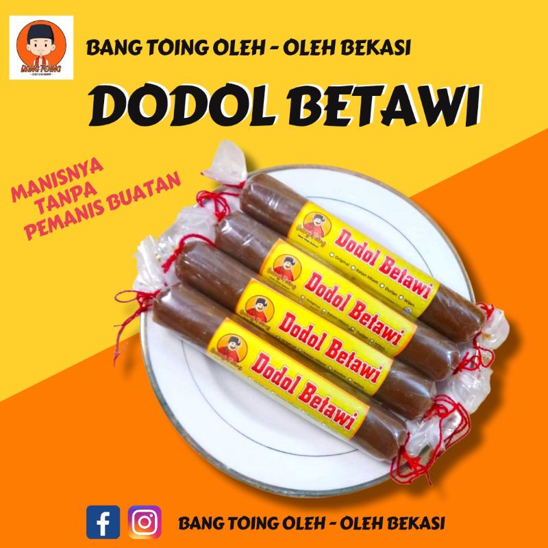 Jual 1 KG Dodol Betawi Original / Dodol Ketan Putih Bang Toing / Dodol ...