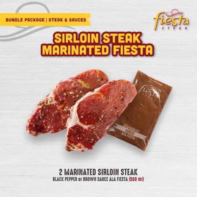 Jual Fiesta Steak Marinated Sirloin Steak Lokal with Saos Black Pepper ...