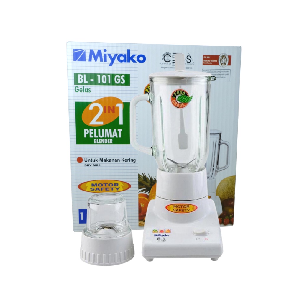Jual Blender Miyako BL-101GS 2in1 Blender Listrik 2 Tabung Kaca Miyako ...