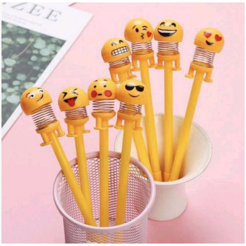 Jual Pulpen Emoji pena boneka goyang pulpen gel pena Shaking Head ...