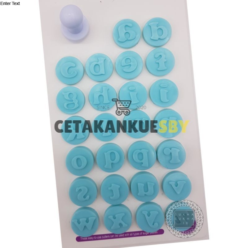 Jual (CKS) Cetakan Fondant Clay Huruf ABC Stempel Kecil Stamp Cutter ...