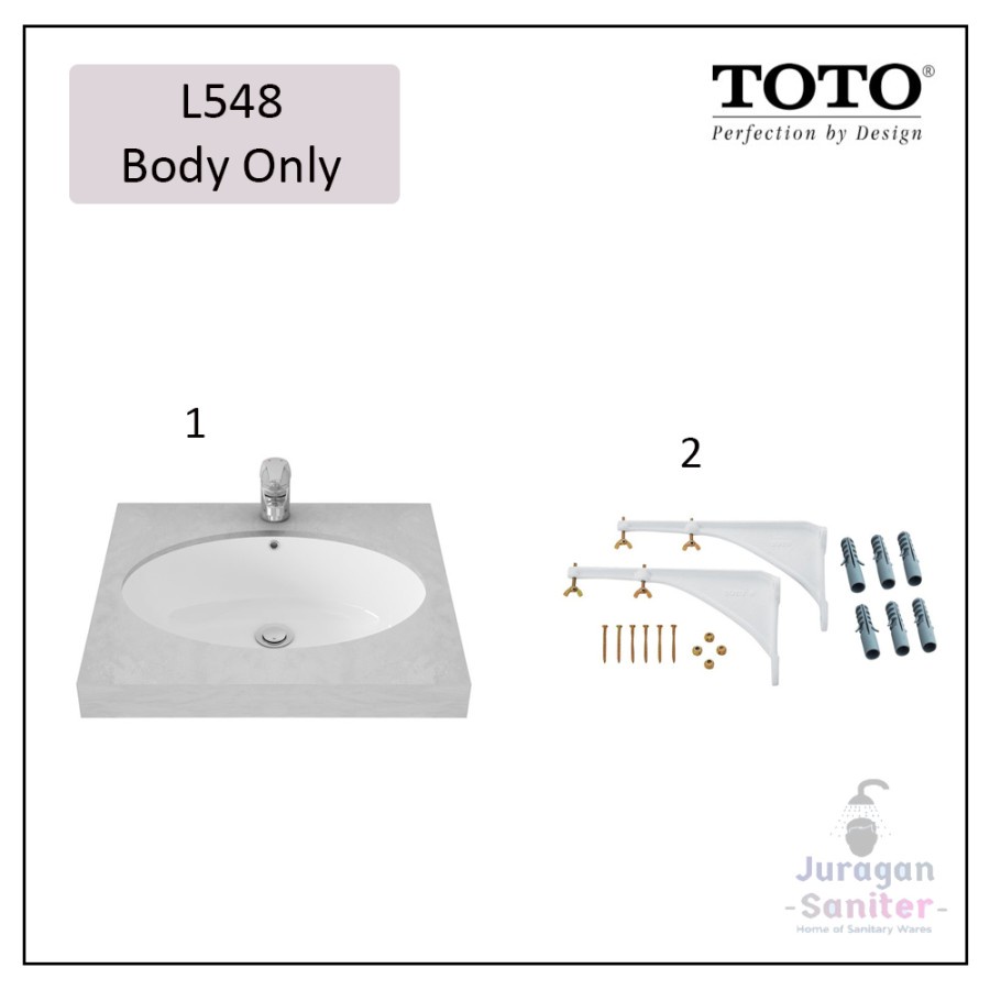 Jual Wastafel Toto L548|Undercounter Lavatory - BODY ONLY | Shopee Indonesia