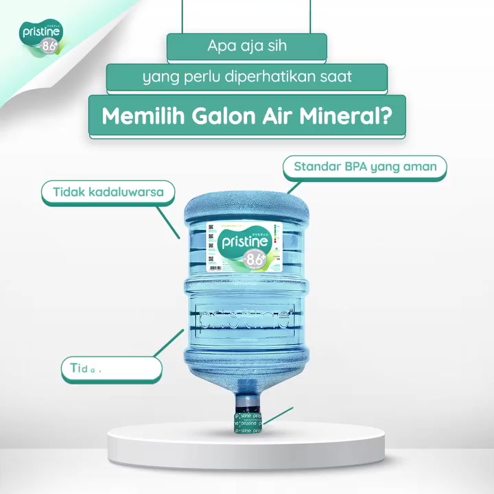 Jual Pristine Air Mineral Sehat Kemasan Galon 19 Liter | Shopee Indonesia