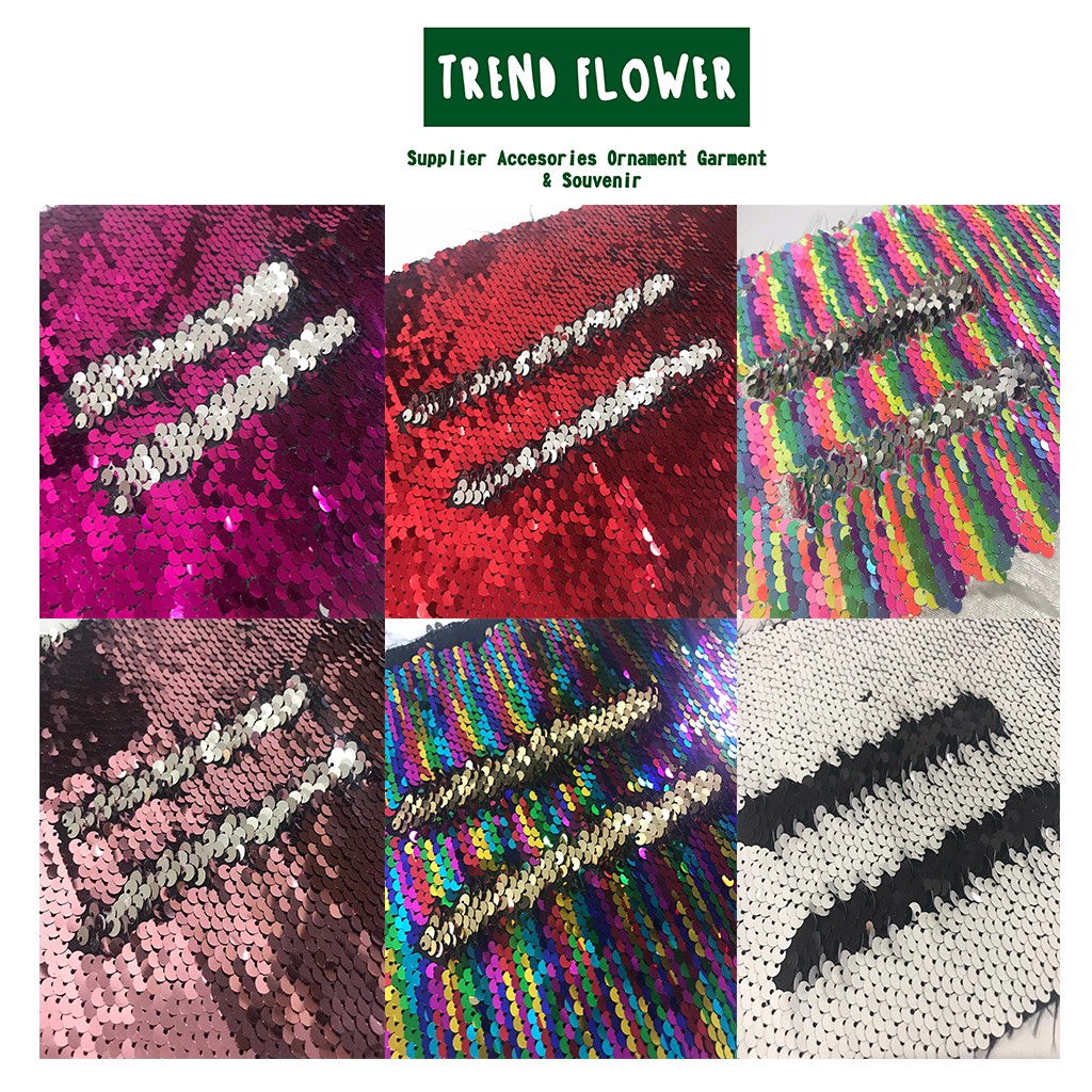 Jual Kain sequin payet dua sisi kain impor dress baju | Shopee Indonesia