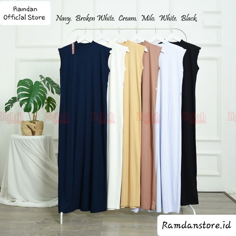 Jual Inner Gamis Tanpa Lengan-Gamis Kutung Rayon Super, Gamis Manset ...