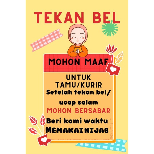Jual stiker adab bertamu | Shopee Indonesia