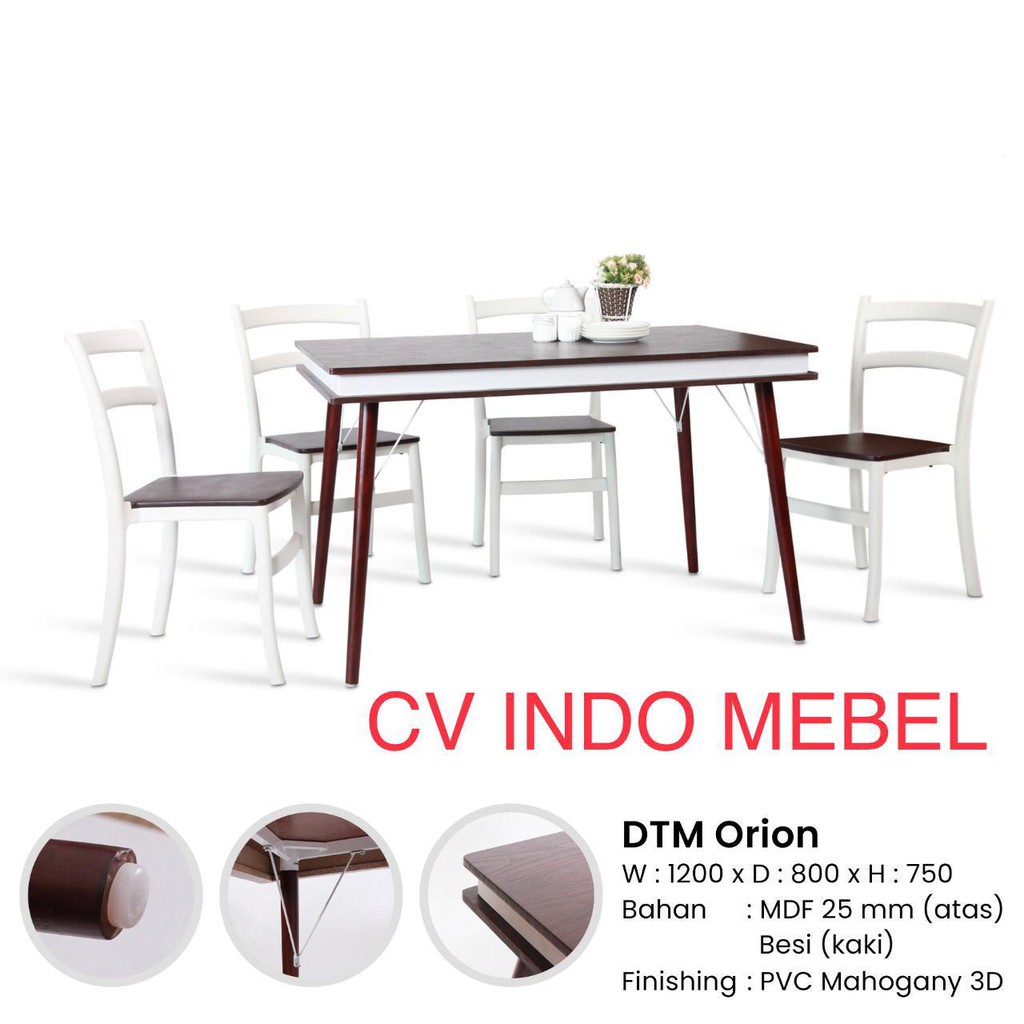 Jual Meja Makan 4 Kursi Mewah Minimalis Kayu mdf Promo Ready Makassar murah meja | Shopee Indonesia