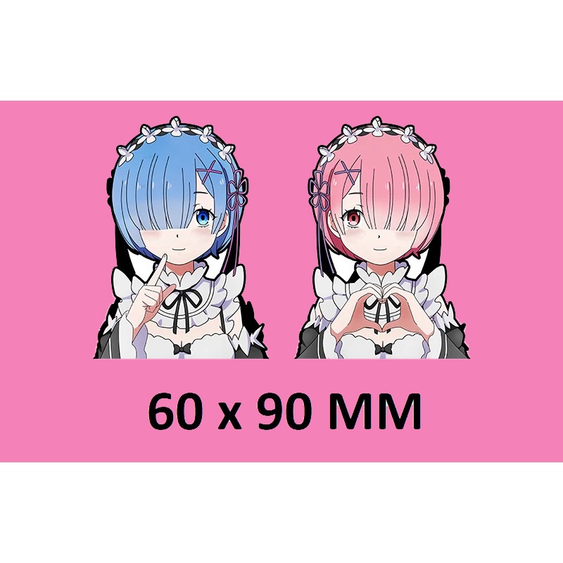 Jual Re: Zero Ram Rem 3D Motion Stiker Anime - Sticker Bergerak ...