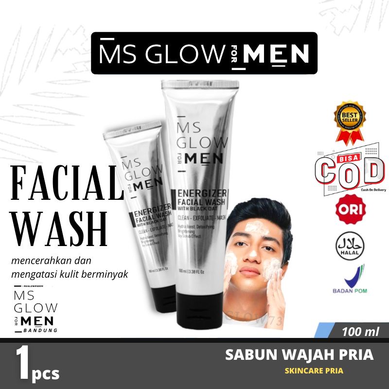 Jual MS Glow For Men Man Facial Wash Original Sabun Cuci Muka Skincare ...