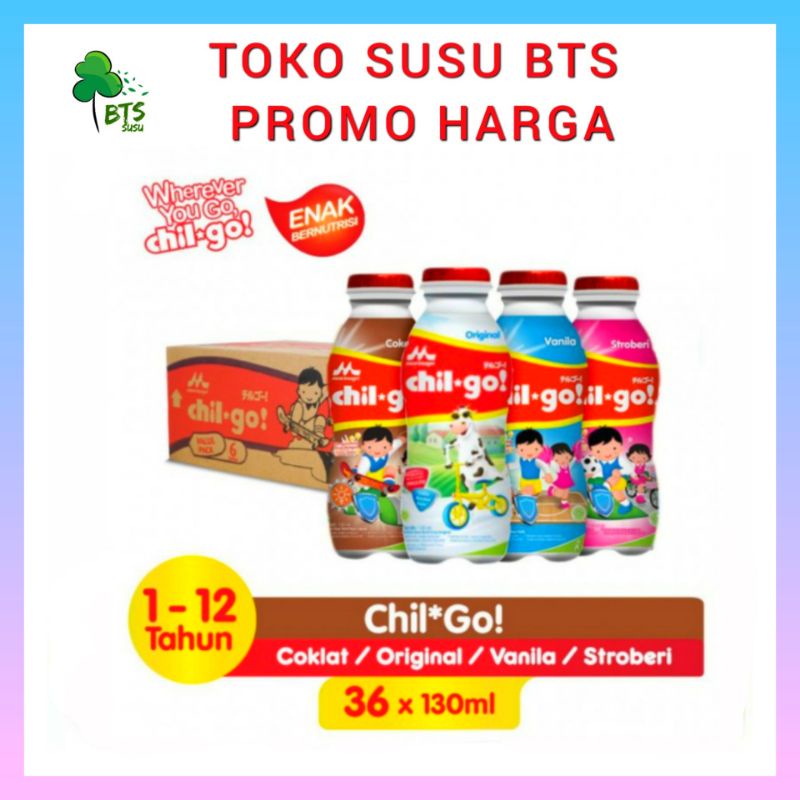 Jual Chilgo UHT 1 Karton 6 pack isi 6 Coklat Vanilla Strawberry ...