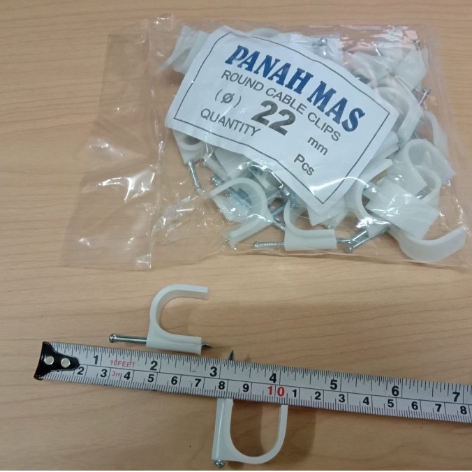 Jual Klem Pipa PVC + Paku 1/2" Harga 1 Bungkus/Klem Pipa Pvc + Paku ...