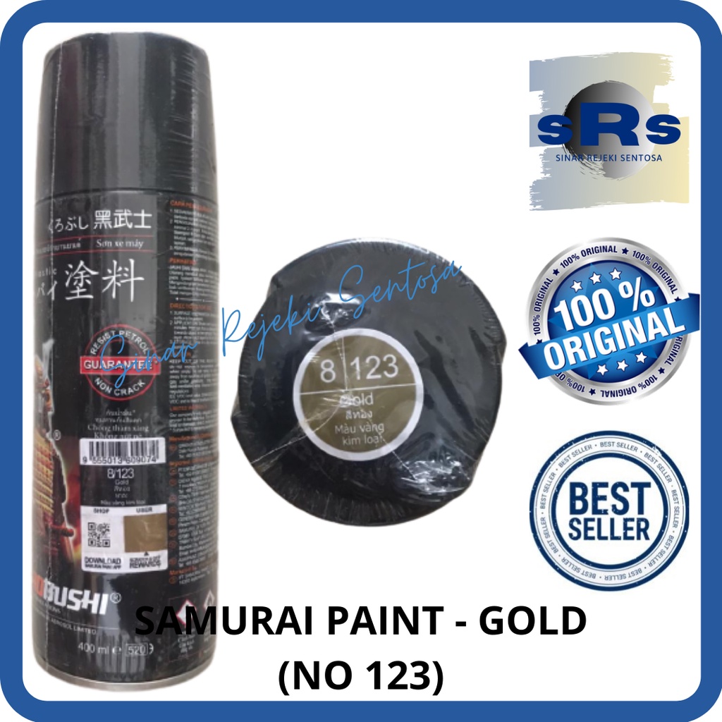 Jual SAMURAI PAINT - CAT SAMURAI AEROSOL 123 GOLD | Shopee Indonesia