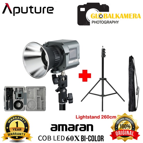 Jual Aputure Amaran COB 60X Bi - Color LED Video Light Plus LightStand ...