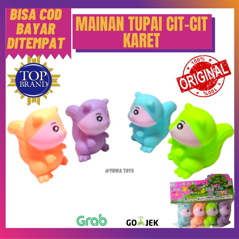 Jual MAINAN MANDI ANAK BAYI BABY TUPAI CIT CIT KARET VINYL/MAINAN ENCIT ...