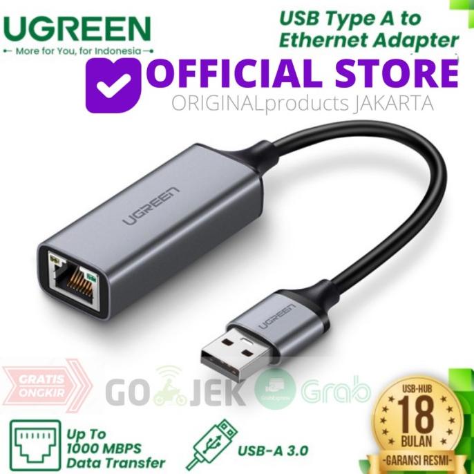 Jual ugreen usb 3.0 to lan ethernet adapter gigabit 10/100/1000 ...