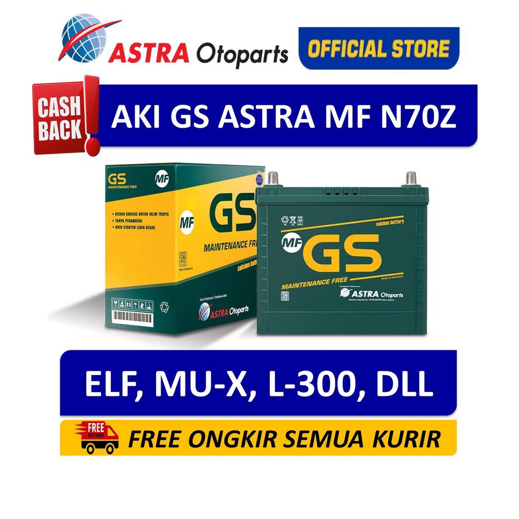 Jual Aki GS ASTRA MF N70Z Mobil ELF, L300, MU-X, dll | Shopee Indonesia