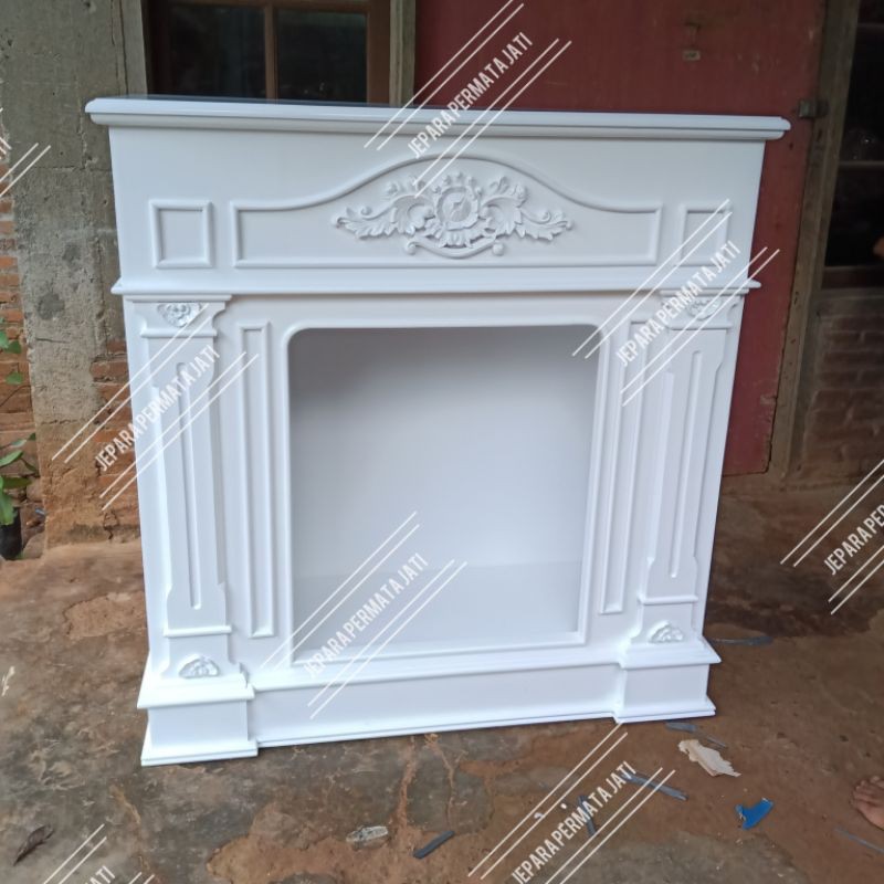 Jual Meja konsol perapian klasik white duco furniture jepara ( buffet ...