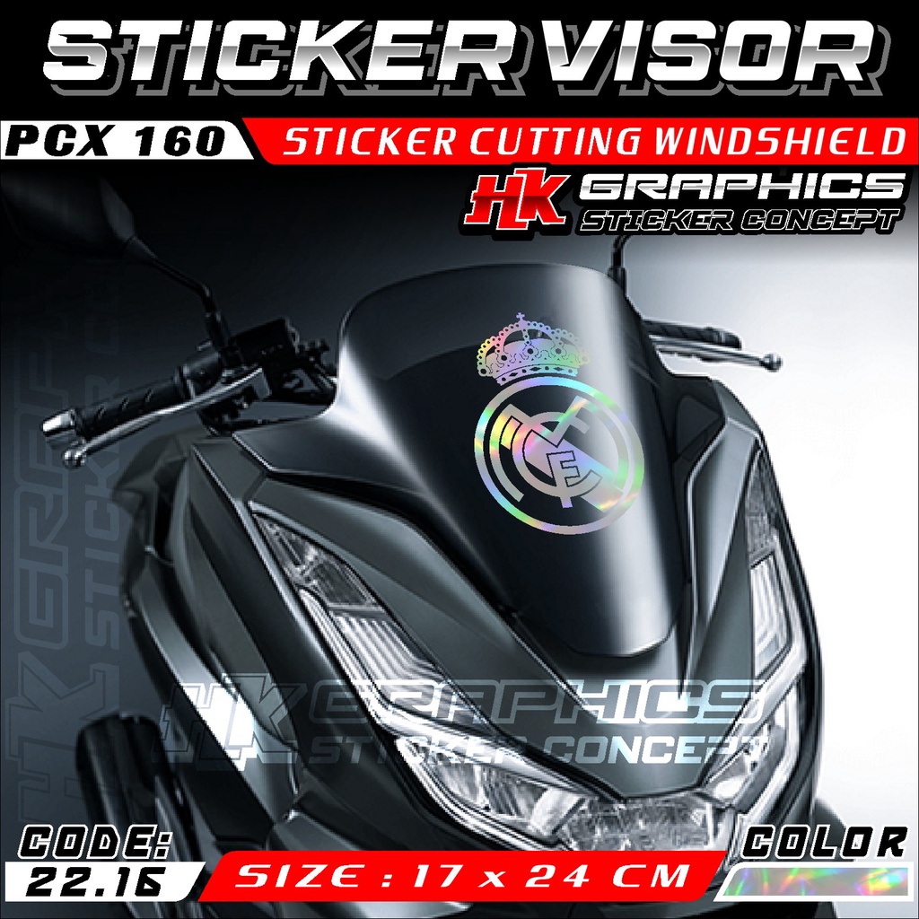 Jual HK Graphic Cutting Sticker Variasi Visor Wingshield PCX 160 Stiker ...