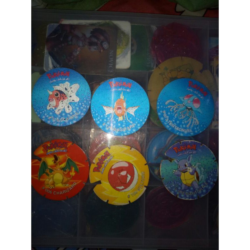 Jual Tazos pokemon hologram + spin 6 pcs | Shopee Indonesia