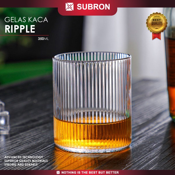 Jual SUBRON Gelas Kaca Kopi Susu Ripple Yo-Reum Aesthetic Korean Cafe ...
