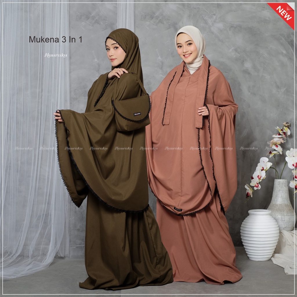 Jual Mukena Dewasa 3 In 1 Traveling Katun Premium Mukena Lesti | Shopee ...