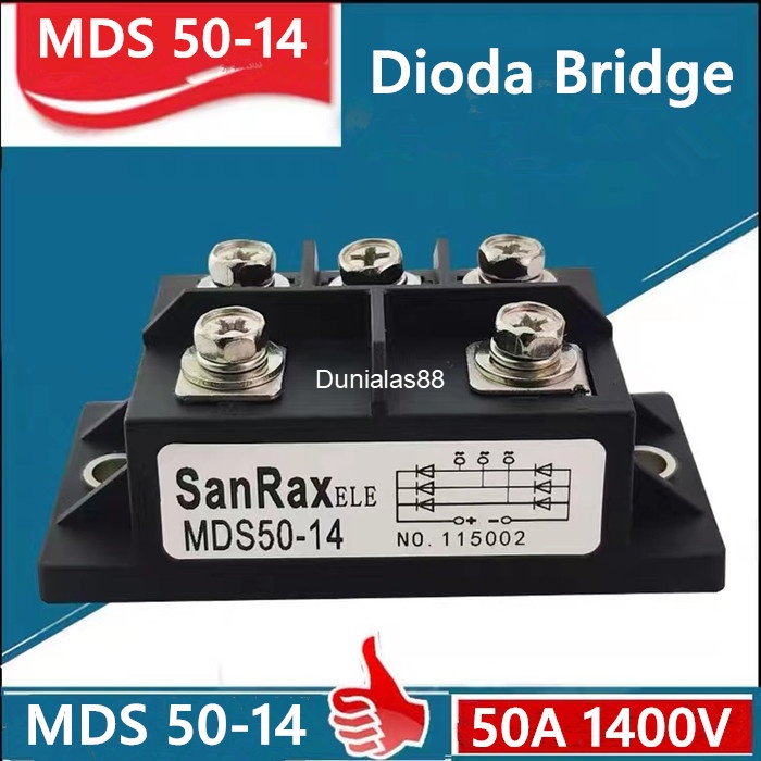 Jual Dioda Diode Bridge MDS50A 1400V MDS 50A 3 Phase Rectifier Mesin ...