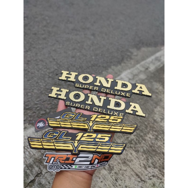 Jual Emblem tangki Gl100 import Gl100 gl125 logo Honda Gl100 set ...