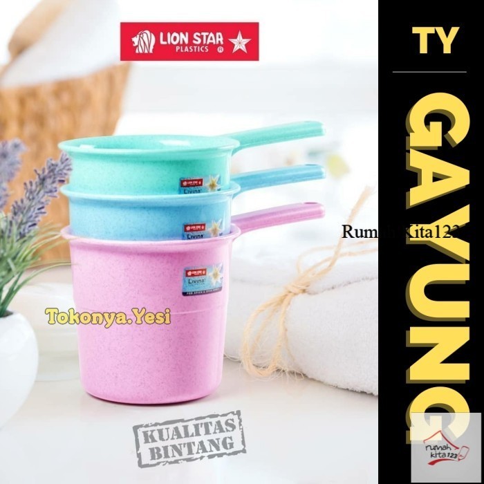 Jual Lion star gayung mandi GL-15 pink biru hijau. ukuran 1,5 liter ...