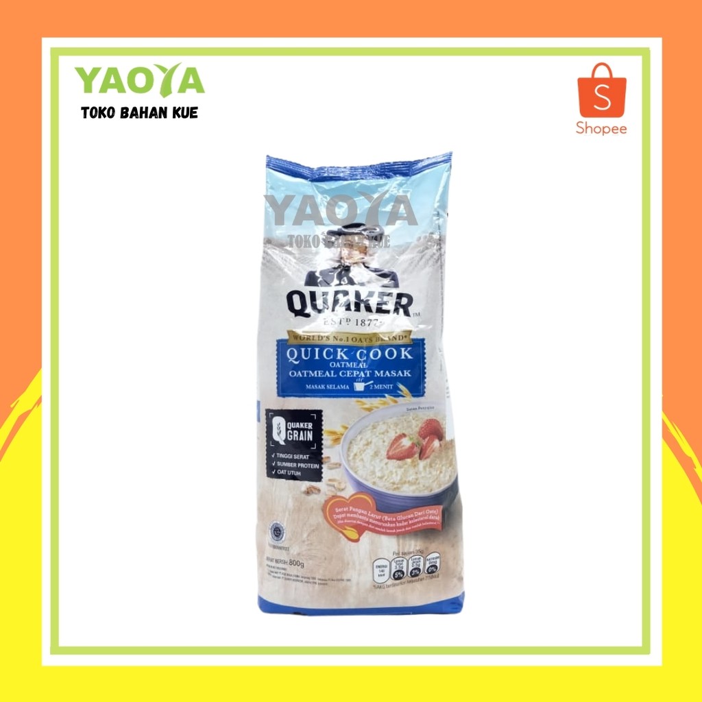 Jual QUAKER QUICKCOOK OATMEAL 800G BIRU | Shopee Indonesia