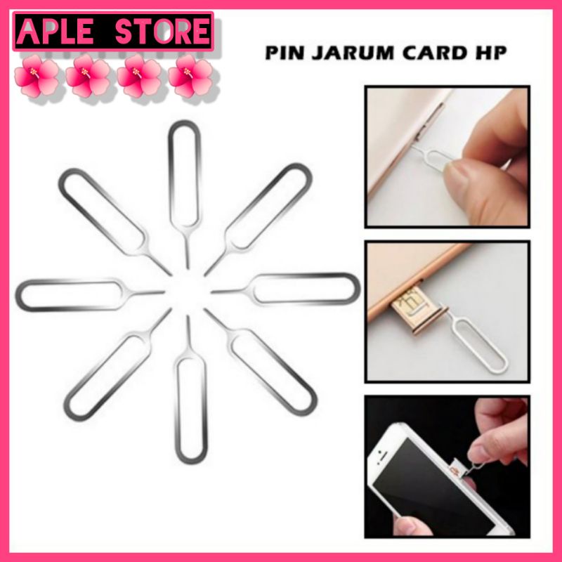 Jual Jarum Simcard Nossy Ejector colokan besi kartu sim memori ISI 10 ...