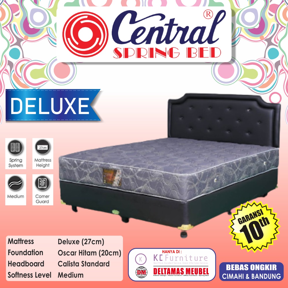 Jual Kasur Springbed Central Deluxe (1 Set dengan Divan dan Sandaran ...