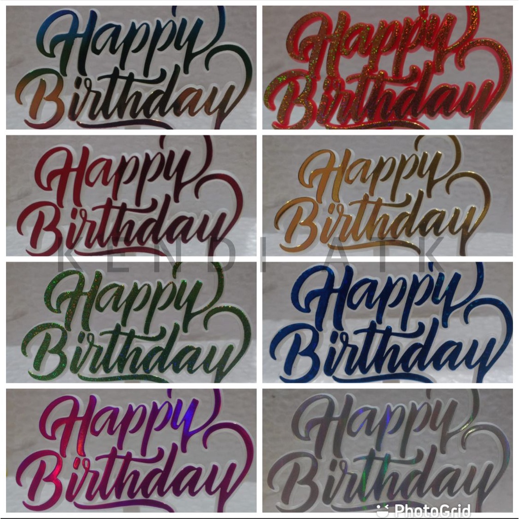 Jual CAKE TOPPER HIASAN EKSKLUSIF tulisan "HAPPY BIRTHDAY" (SATUAN ...