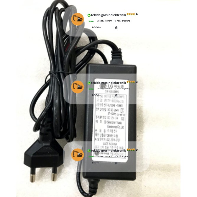 Jual ADAPTOR 3A 12V MURNI 3A MERK LG KOREA | Shopee Indonesia
