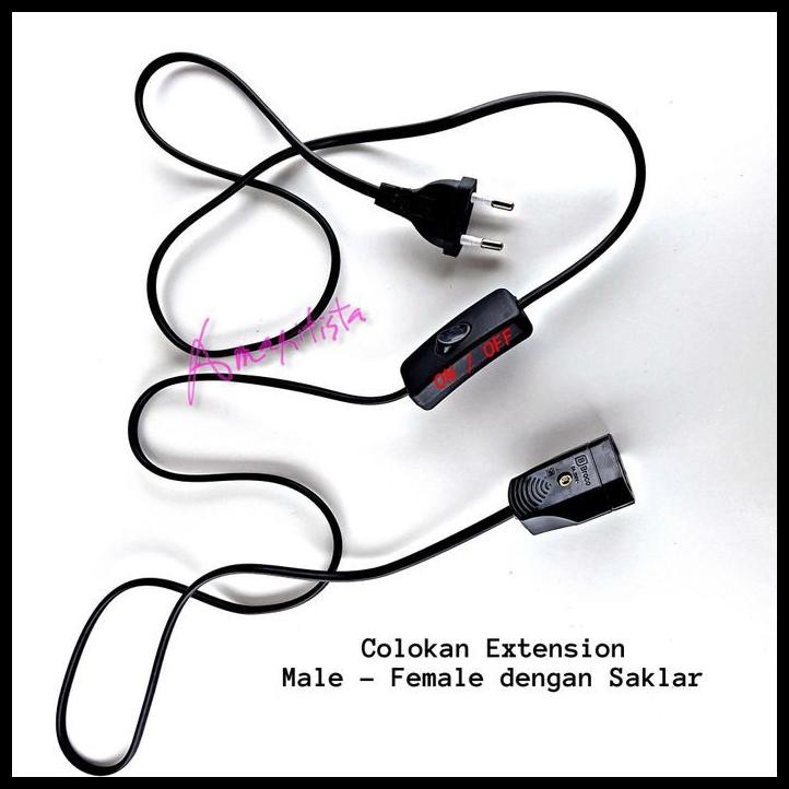 Jual BANTING HARGA Colokan Kabel Sambung Extension Male - Female Gepeng ...
