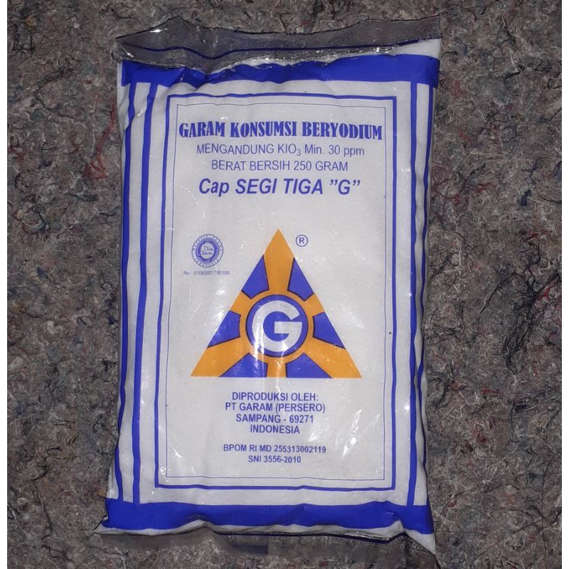 Jual GARAM KONSUMSI BERYODIUM Cap SEGI TIGA (G) | Shopee Indonesia