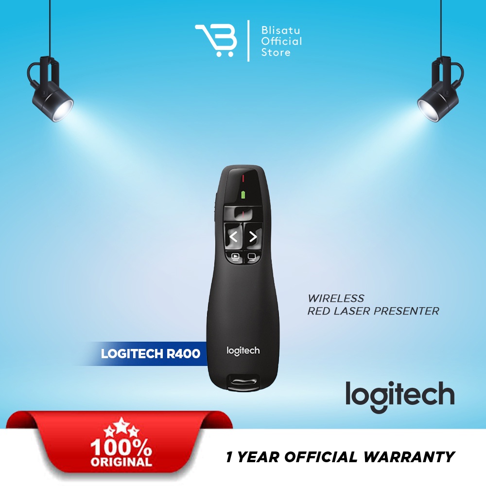 Jual Logitech R400 Wireless Presenter - Red Laser | Shopee Indonesia