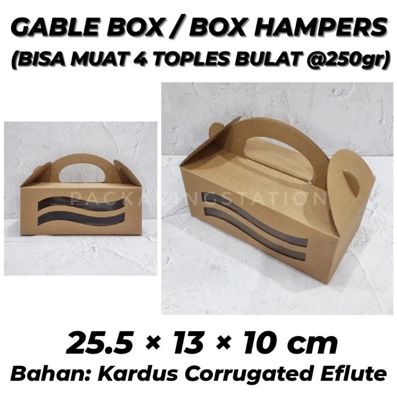 Jual (MIN ORDER 10 PCS) GABLE BOX 25.5x13x10 / BOX TOPLES 250gr / BOX ...