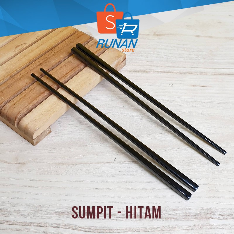 Jual Sumpit Hitam Black Chopstick - Sumpit Stainless Hotel Korea Cafe ...