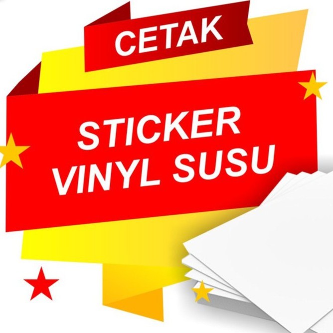 Jual Cetak print Sticker / stiker Vinyl Susu gloss white A3+ | Shopee ...