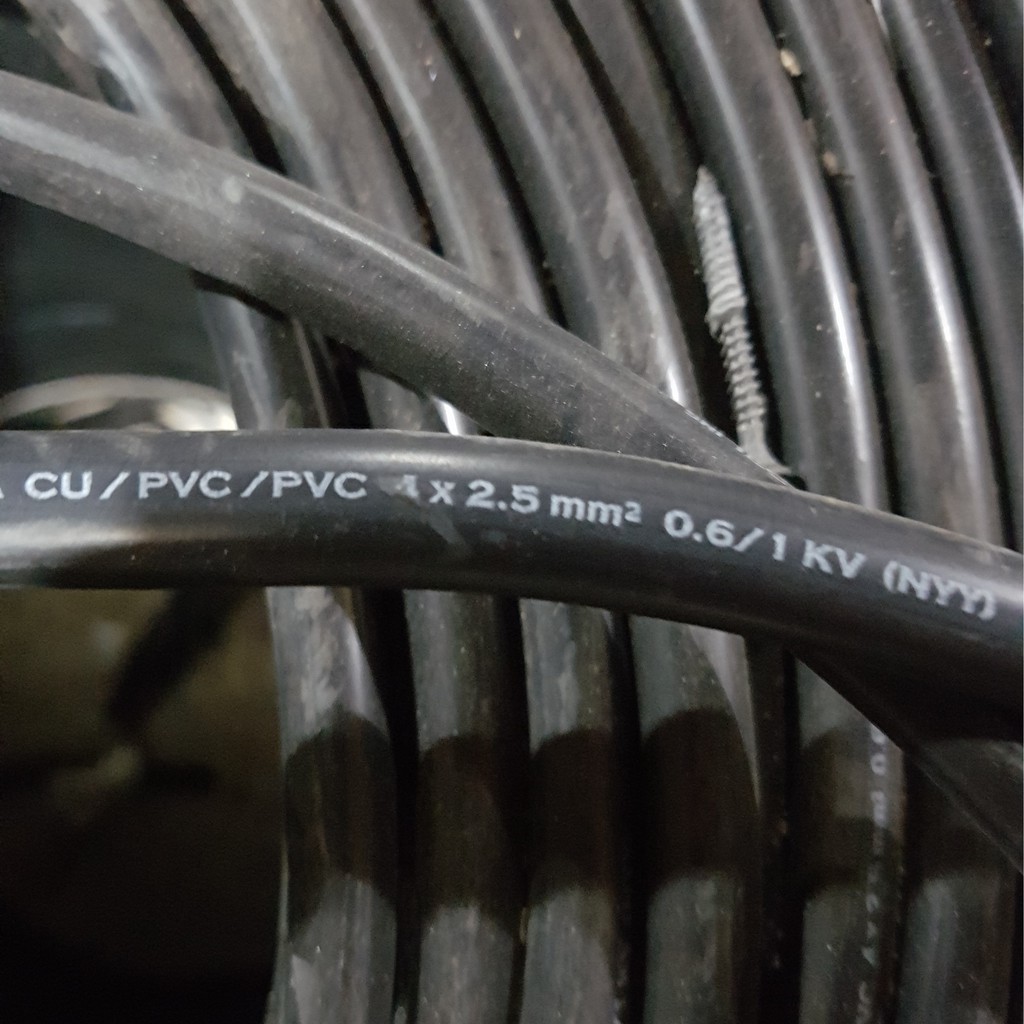 Jual ETERNA NYY 4X2.5 METERAN / KABEL LISTRIK HITAM KAWAT TEMBAGA 4 X 2 ...