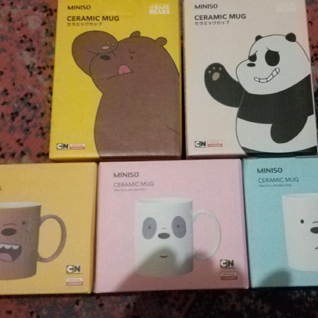 Jual Miniso mug set we bare bears | Shopee Indonesia